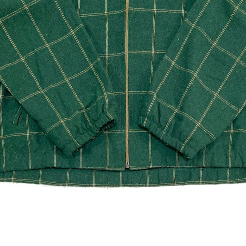 USED】80'S-90'S GIO-GOI LATTICE CHECK WOOL ZIP USED】80'S-90'S GIO-GOI LATTICE CHECK WOOL ZIP