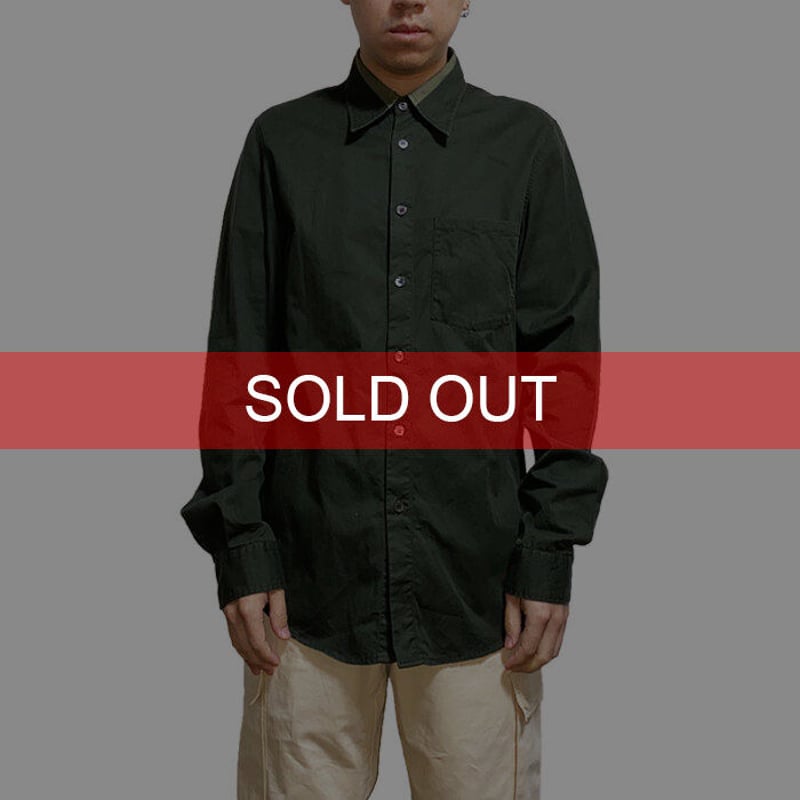 USED】HELMUT LANG 1998 SHIRT OLIVE GREEN | KONBINI USED】HELMUT LANG 1998 SHIRT OLIVE GREEN | KONBINI