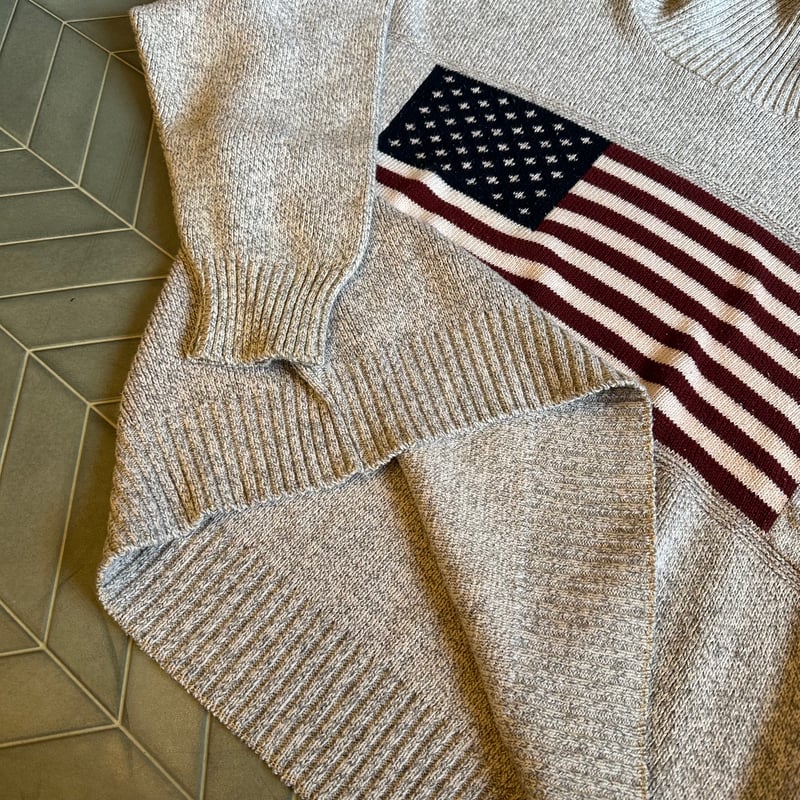 USA製 アメリカ国旗 ハイネックニット | CUSTOM FEVER USA製 アメリカ国旗 ハイネックニット | CUSTOM FEVER