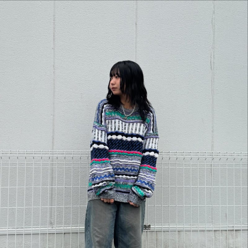 CONCRETE mix 3Dニットセーター | CUSTOM FEVER CONCRETE mix 3Dニットセーター | CUSTOM FEVER