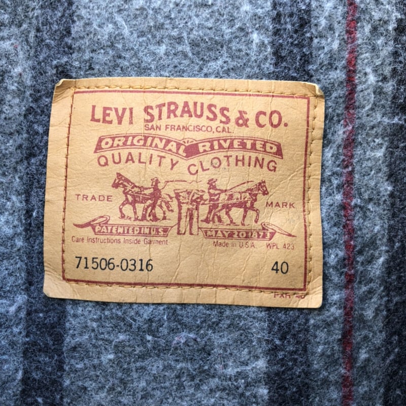USA製Levi's71506-0316ブランケット付きデニムジャケット USA製Levi's71506-0316ブランケット付きデニムジャケット