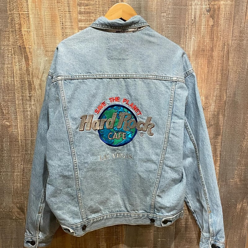 Hard Rock ロゴ刺繍デザインデニムジャケット | CUSTOM FEVER Hard Rock ロゴ刺繍デザインデニムジャケット | CUSTOM FEVER