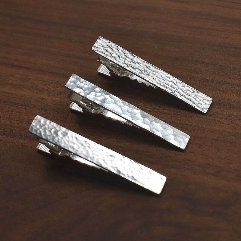 細槌目模様 シルバー ネクタイピン | シルバーアクセサリー工房 細槌目模様 シルバー ネクタイピン | シルバーアクセサリー工房