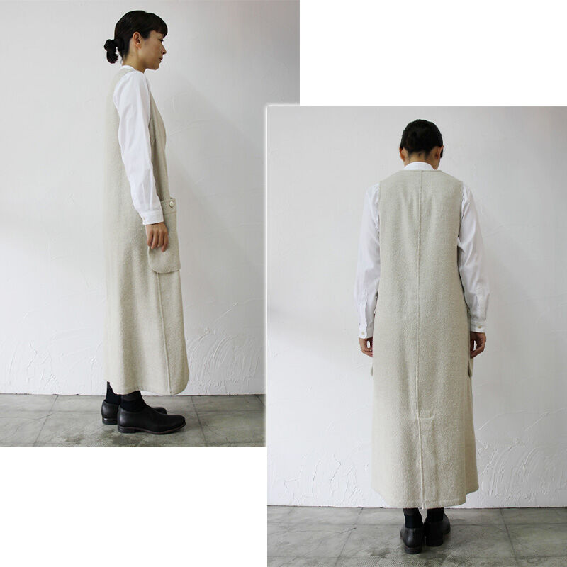 SUSURI ススリ アイデリックワンピース #off , light brown SUSURI ススリ アイデリックワンピース #off , light brown