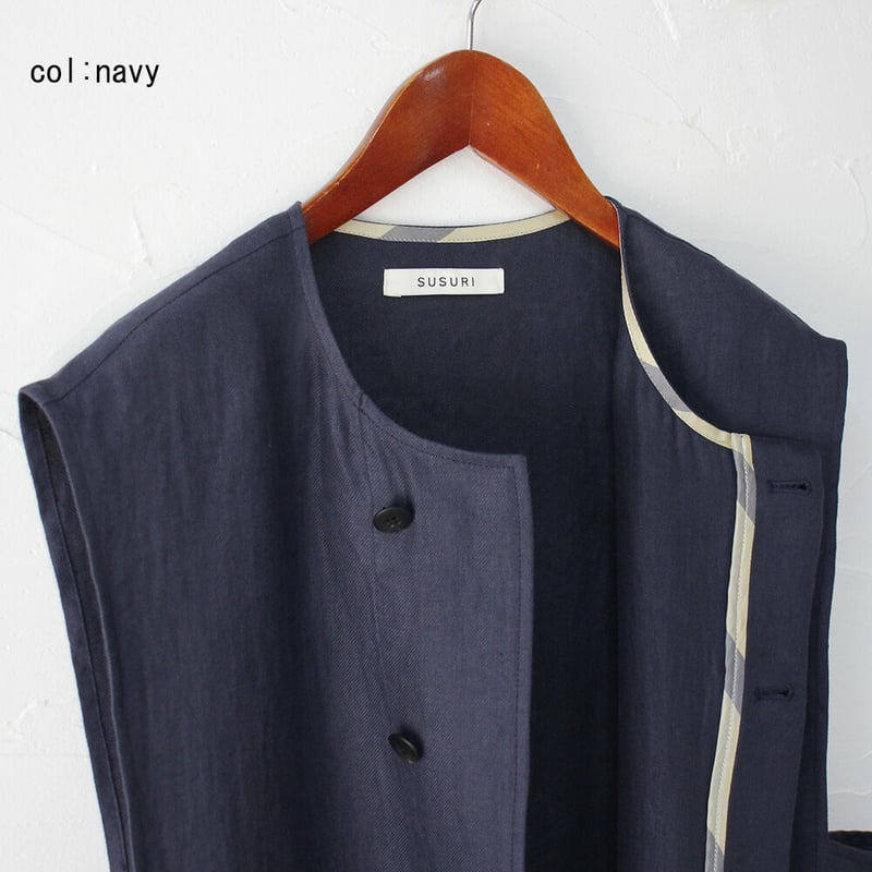 SUSURI ススリ ディグベスト #navy , khaki , celadon 【送料無 SUSURI ススリ ディグベスト #navy , khaki , celadon 【送料無