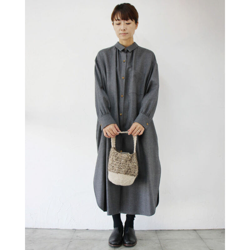 atelier naruse アトリエナルセ wool saxony long shirt ウ atelier naruse アトリエナルセ wool saxony long shirt ウ