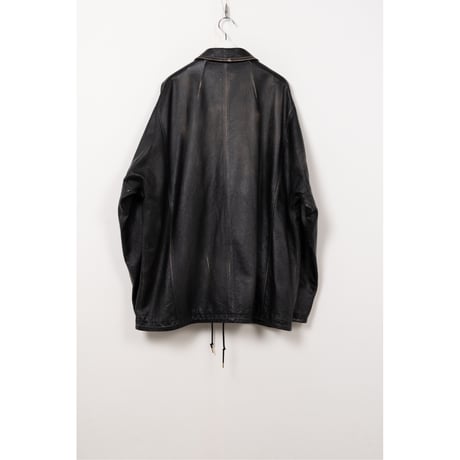 KAMIYA : Distressed Leather Coach Jacket | BIRT...