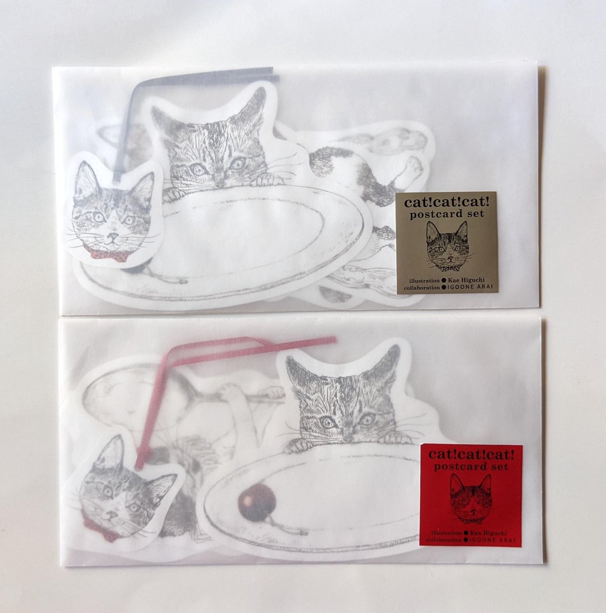 樋口佳絵:型抜猫カードセット(4種類1組) | nowaki 樋口佳絵:型抜猫カードセット(4種類1組) | nowaki