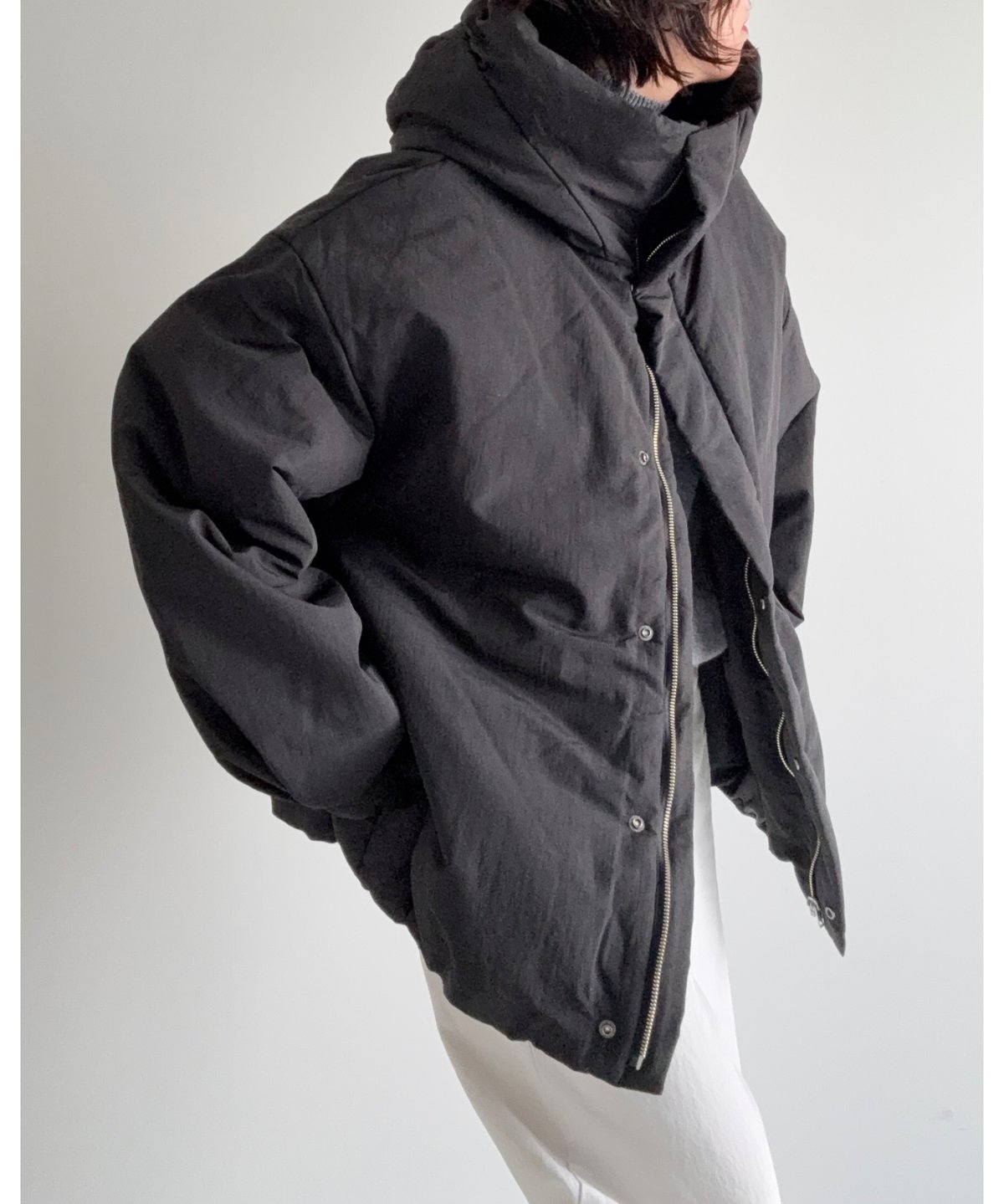 hooded padding blouson | Un sourire.