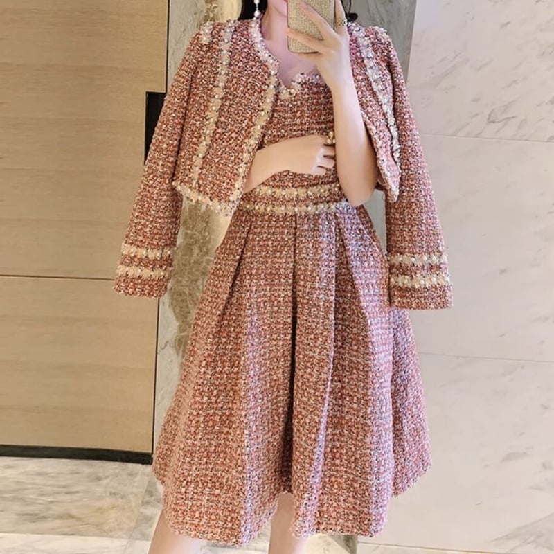 ピンクツイード セットアップ | select shop Ruban ピンクツイード セットアップ | select shop Ruban