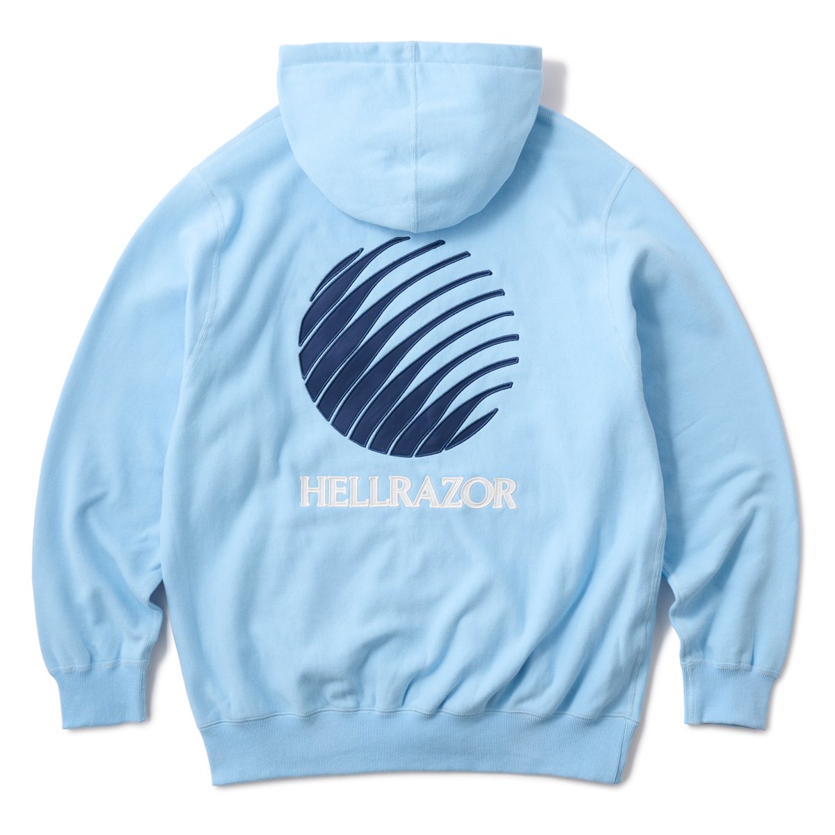 HELLRAZOR EMB PATCH FULL ZIP HOODIE - SKYBLUE