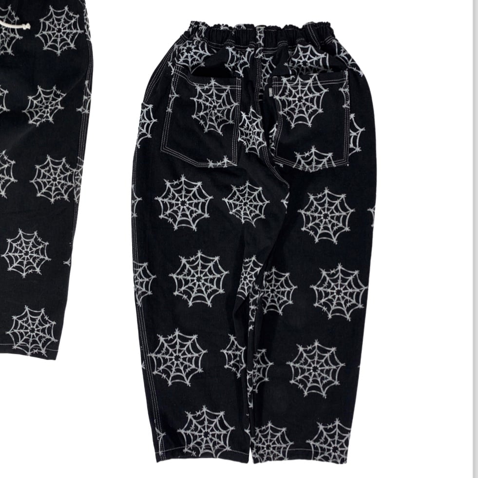 TELEVISISTAR WEB DENIM BAGGY OG PANTS - JET BLA...