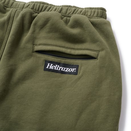 HELLRAZOR LOGO SWEAT PANTS - ARMY GREEN | BOTTO...