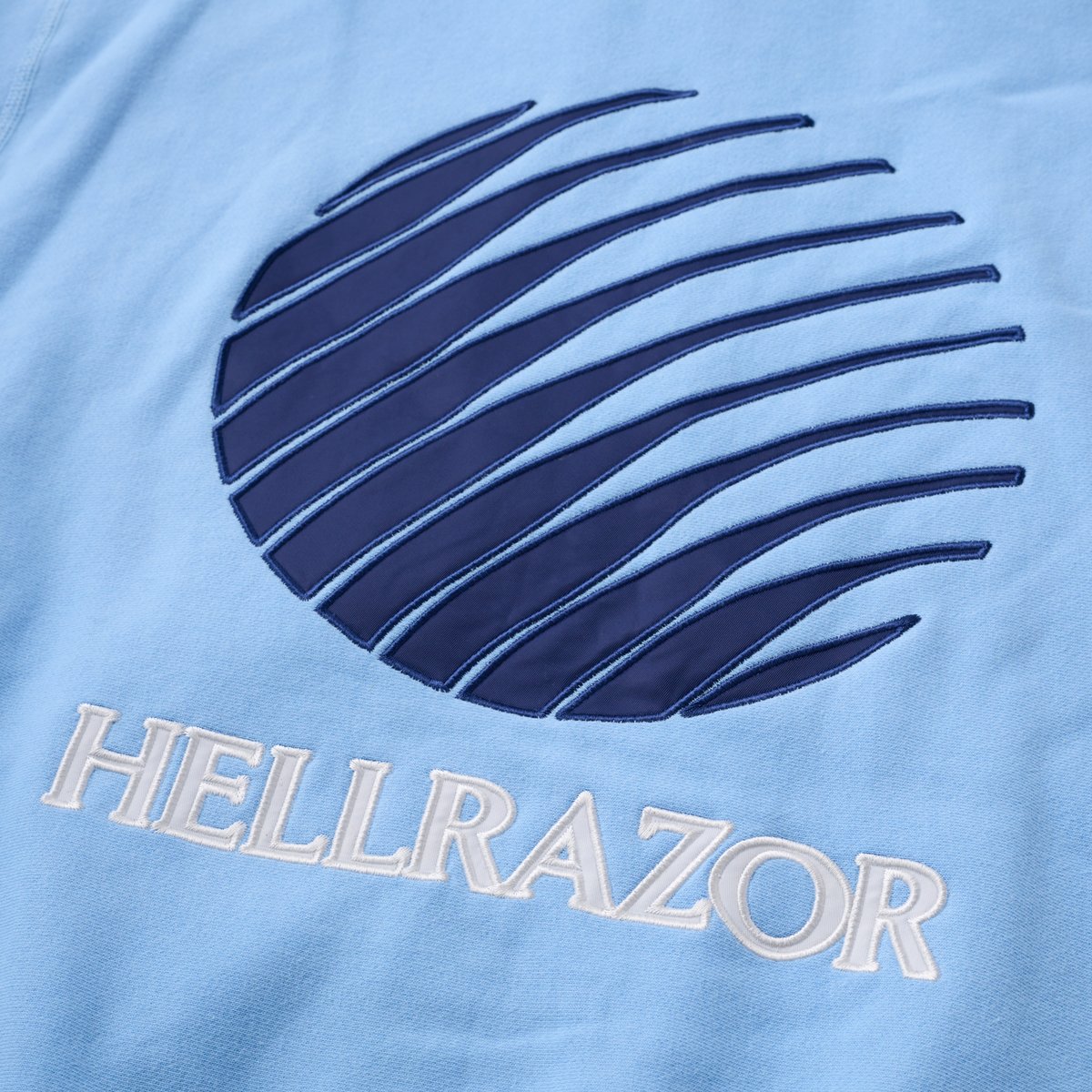HELLRAZOR EMB PATCH FULL ZIP HOODIE - SKYBLUE