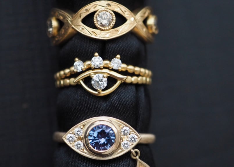 Evil eye ring mini】Eyelash | Kagann jewelry Evil eye ring mini】Eyelash | Kagann jewelry