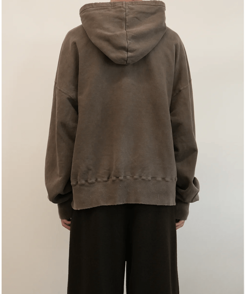 ANCELLM(アンセルム)】DYED DAMAGE HOODIE -CHOCOLATE | ANCELLM(アンセルム)】DYED DAMAGE HOODIE -CHOCOLATE |