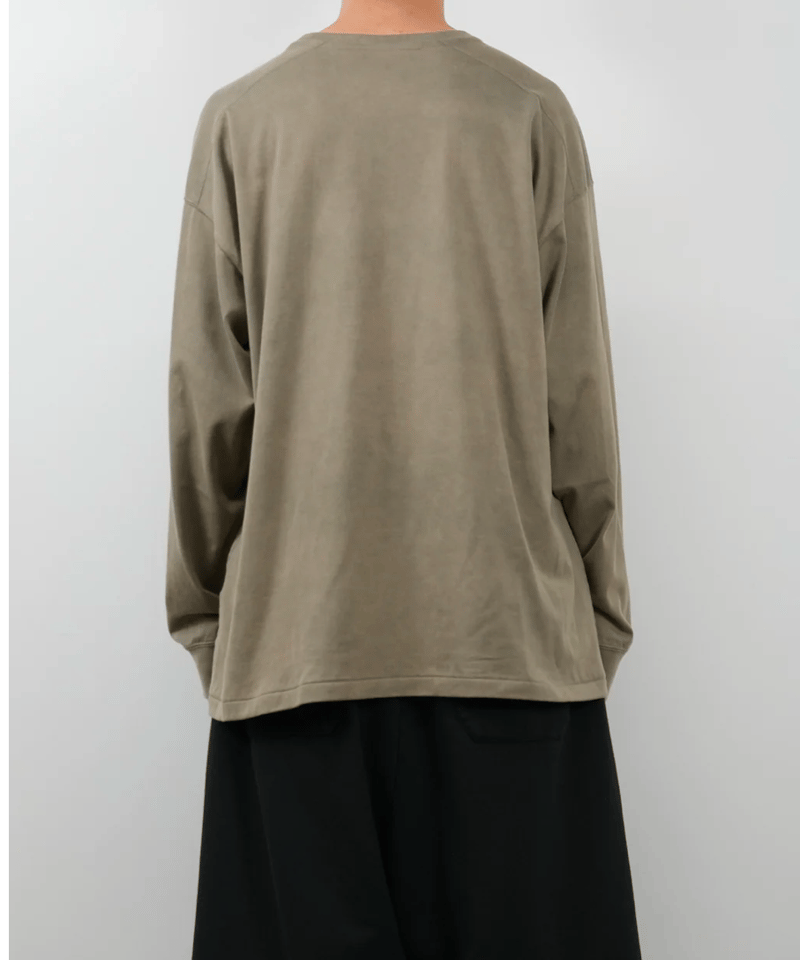 ANCELLM(アンセルム)】UNEVENNESS LS T-SHIRT -SAND | t ANCELLM(アンセルム)】UNEVENNESS LS T-SHIRT -SAND | t