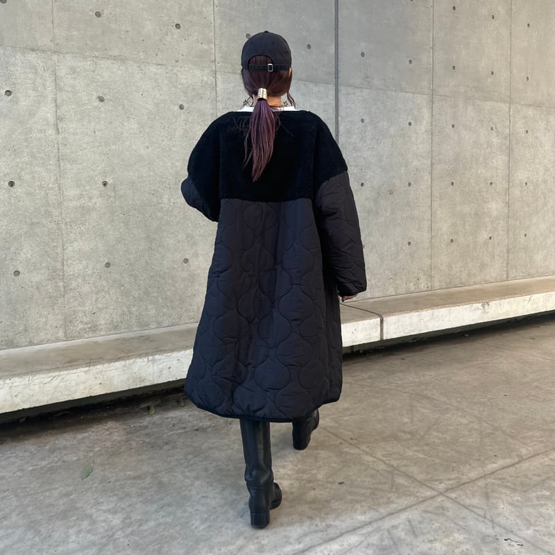 送料無料】 ista-ire ピーチ起毛 中綿 キルティングコート 秋 冬