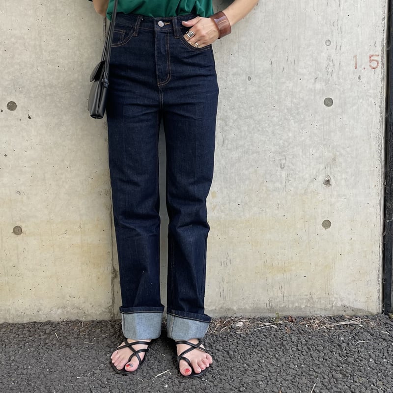 美シルエット!ハイウエストロールアップデニム(3size) | COPINE 美シルエット!ハイウエストロールアップデニム(3size) | COPINE