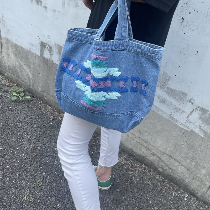 オルテガ刺繍デニムトートバッグ(2color) | COPINE オルテガ刺繍デニムトートバッグ(2color) | COPINE