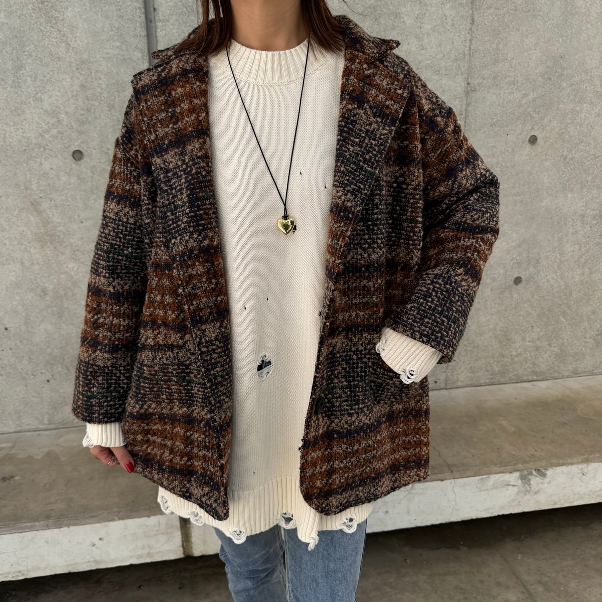 チェック柄ショートコート | COPINE チェック柄ショートコート | COPINE