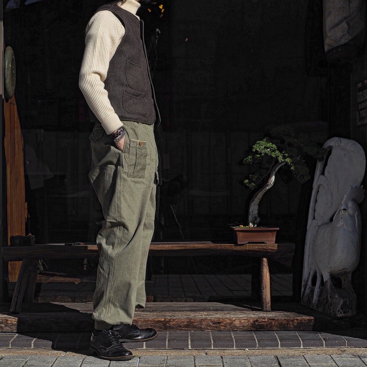 Nigel Cabourn/BRITISH ARMY PANTS -Loose Denim- Nigel Cabourn/BRITISH ARMY PANTS -Loose Denim-