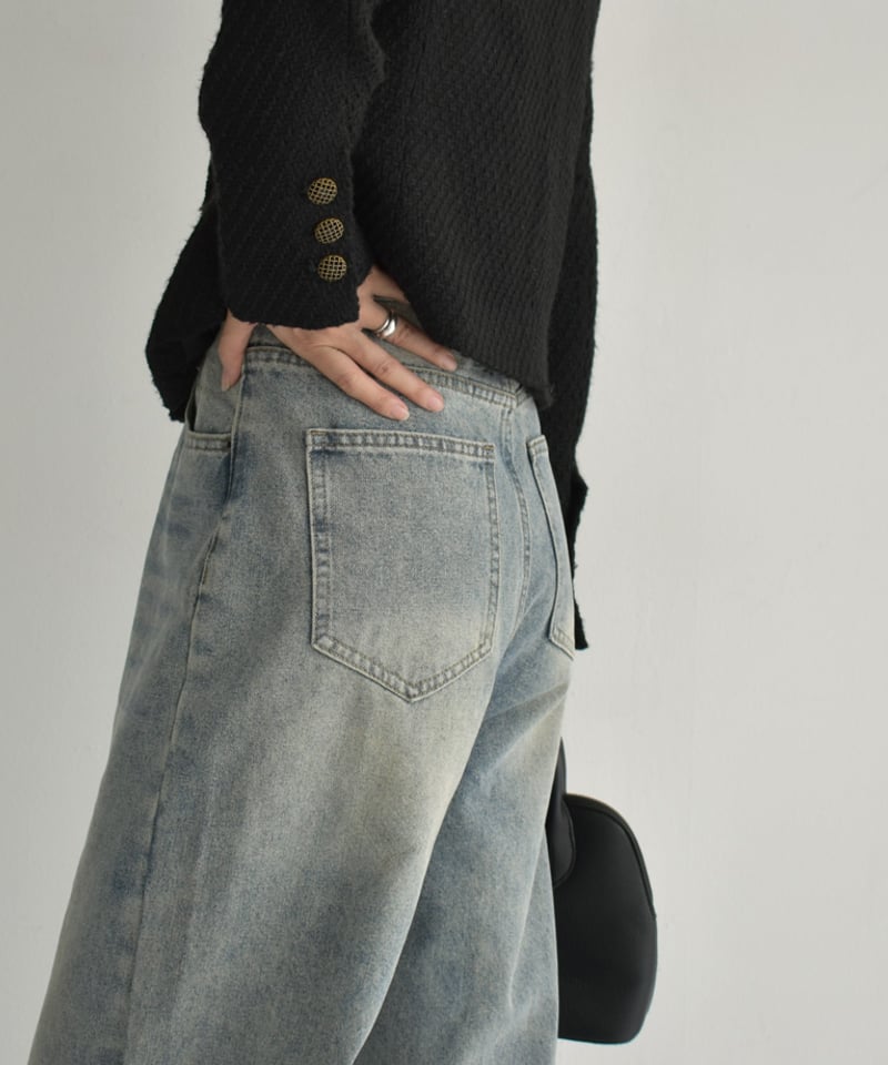 bottoms-02253 3way裾タック デニム パンツ | L a v i s h G bottoms-02253 3way裾タック デニム パンツ | L a v i s h G