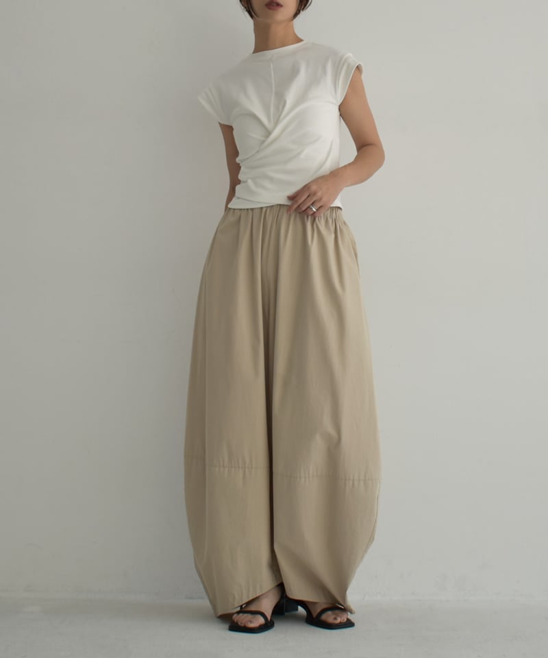 nh-tops-02500 ツイストデザインTシャツ ホワイト グレー nh-tops-02500 ツイストデザインTシャツ ホワイト グレー