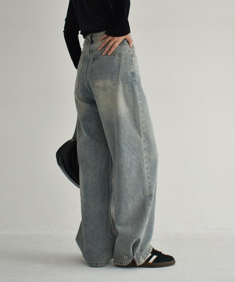 bottoms-02253 3way裾タック デニム パンツ | L a v i s h G bottoms-02253 3way裾タック デニム パンツ | L a v i s h G