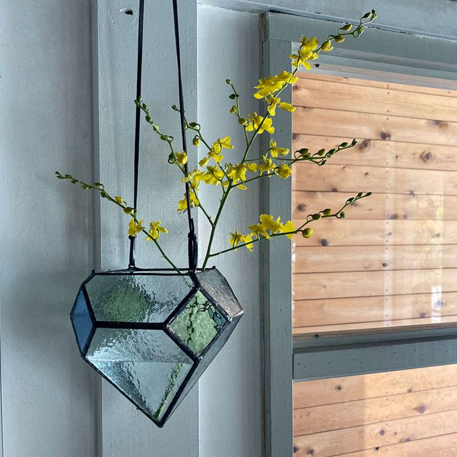 ※1/25 締切り【受注制作品】hanging flowervase/textureglass...