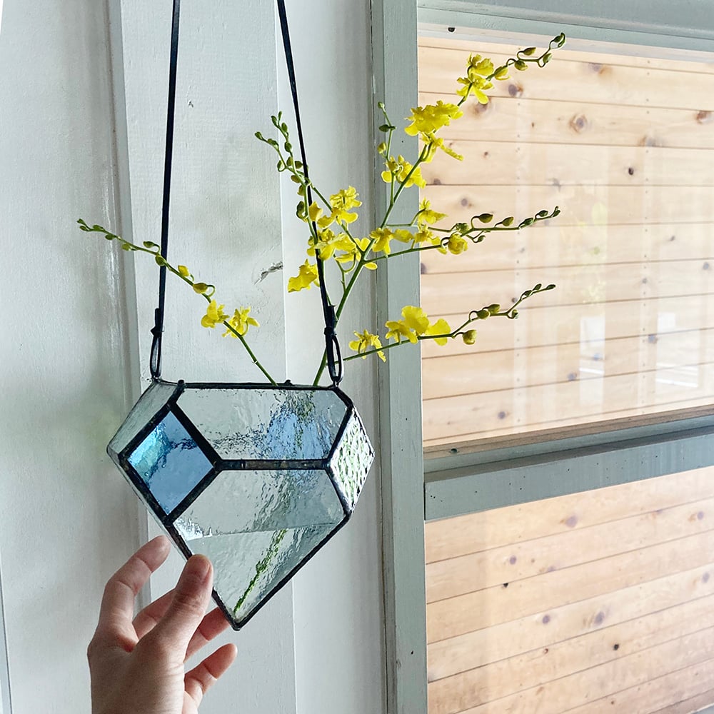 ※1/25 締切り【受注制作品】hanging flowervase/textureglass...