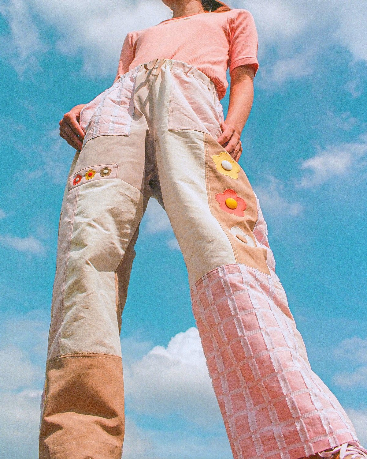 Patchwork Park Pant - Pink | HOWTOVENUS