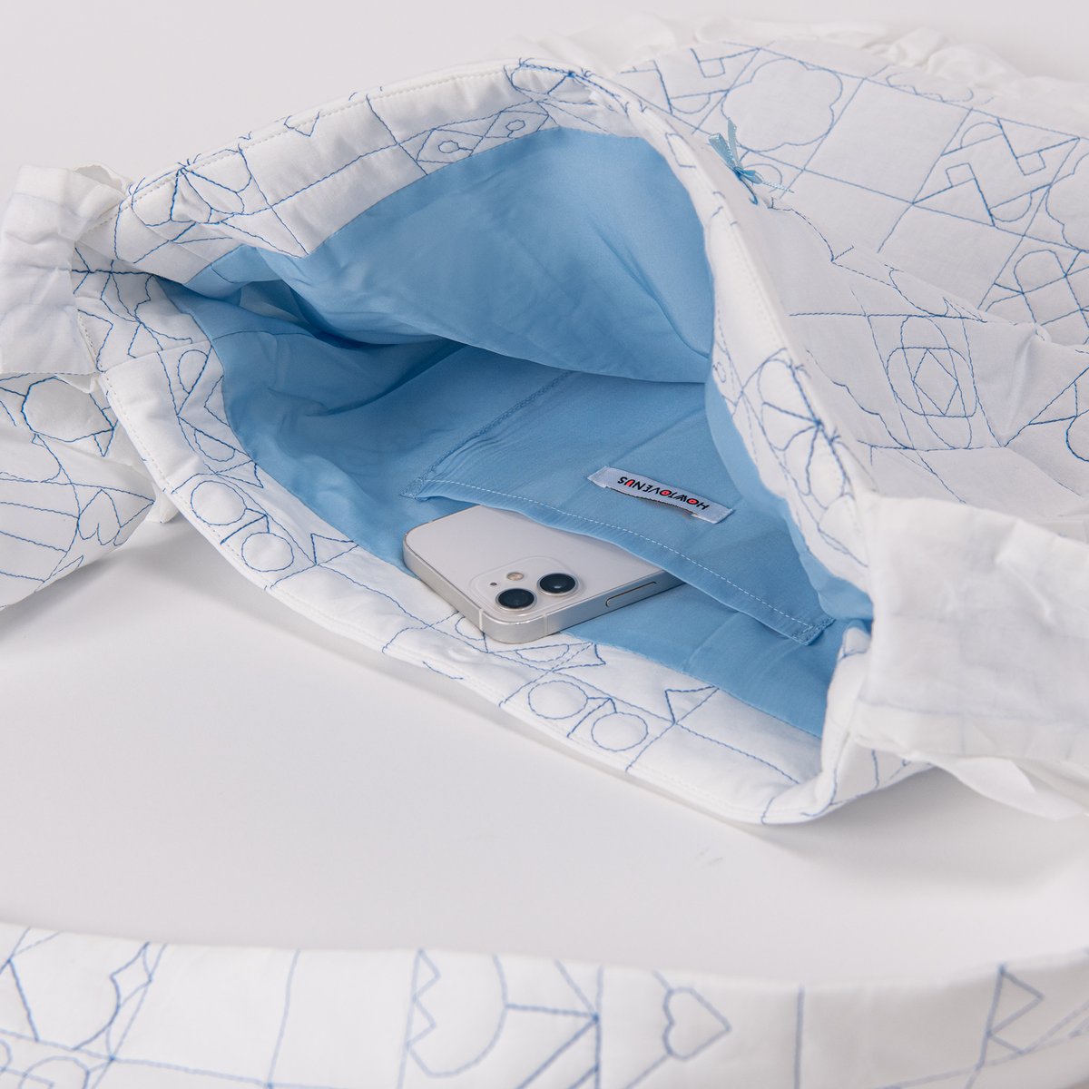 Quilt Tile Bag - BLUE | HOWTOVENUS