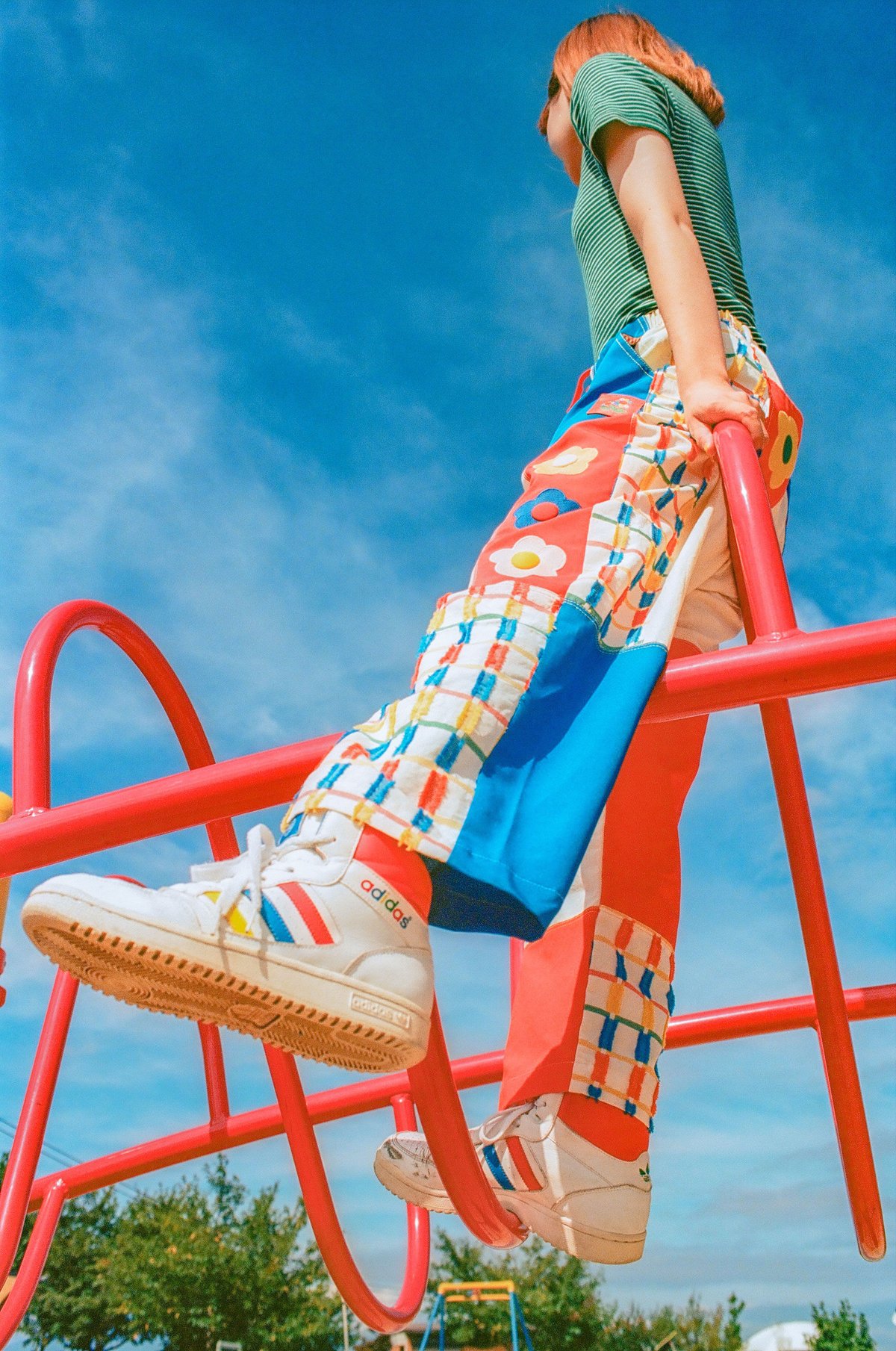 Patchwork Park Pants - COLORFUL | HOWTOVENUS