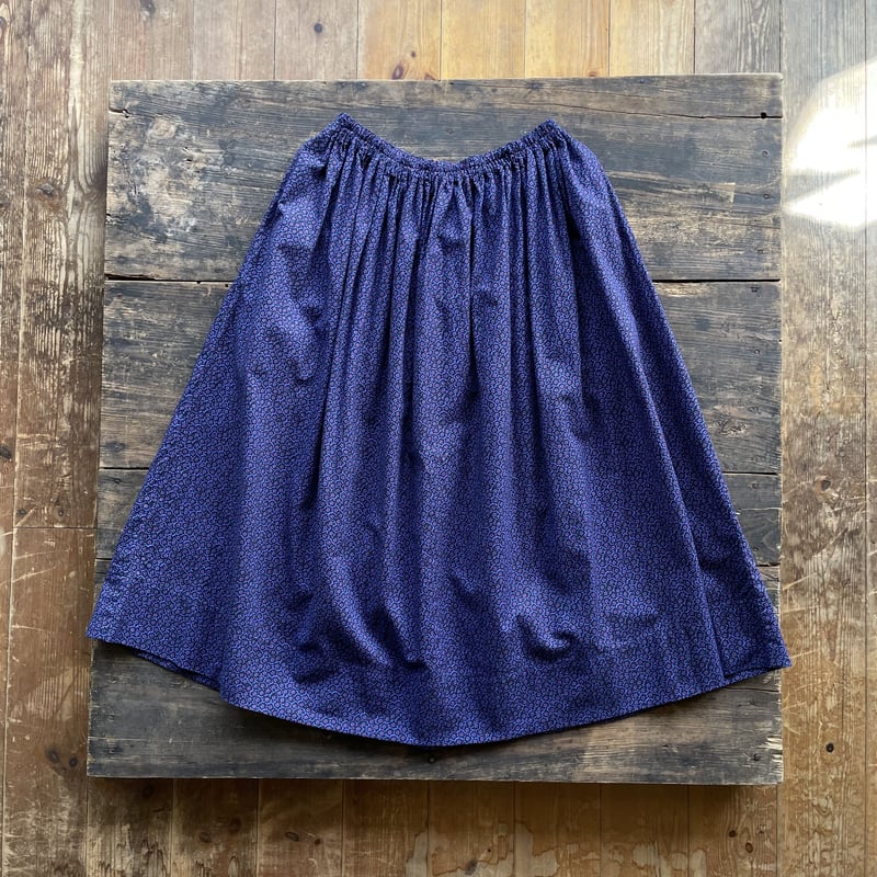 homspun 小花プリント 脇ポケットギャザースカート | SEEP STORE homspun 小花プリント 脇ポケットギャザースカート | SEEP STORE