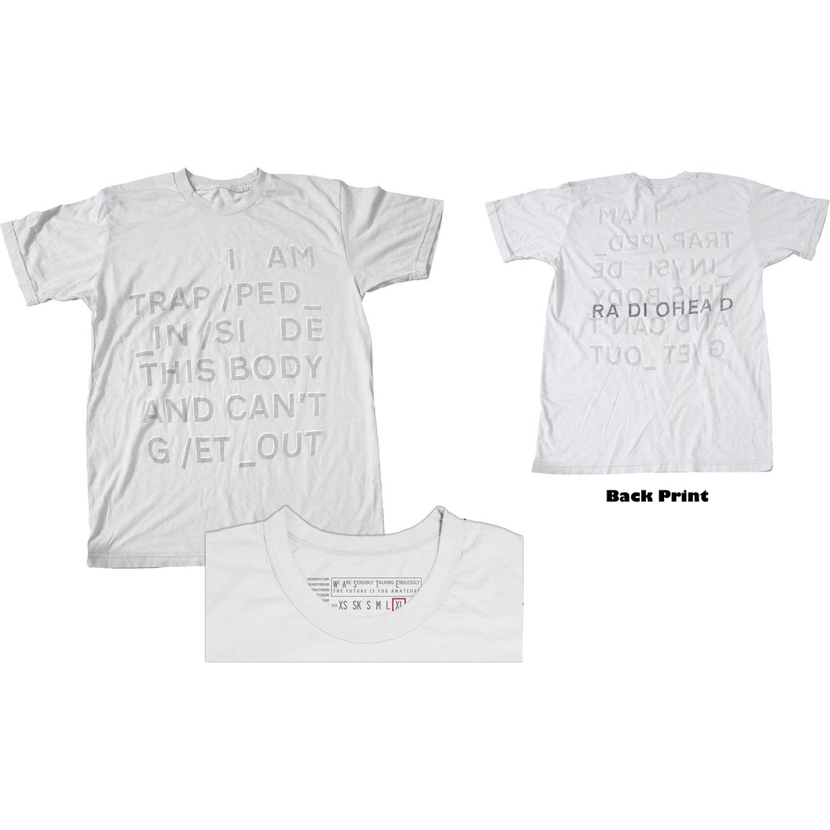 RADIOHEAD : TRAPPED (BACK PRINT) (ユニセックス 海外輸入バ RADIOHEAD : TRAPPED (BACK PRINT) (ユニセックス 海外輸入バ