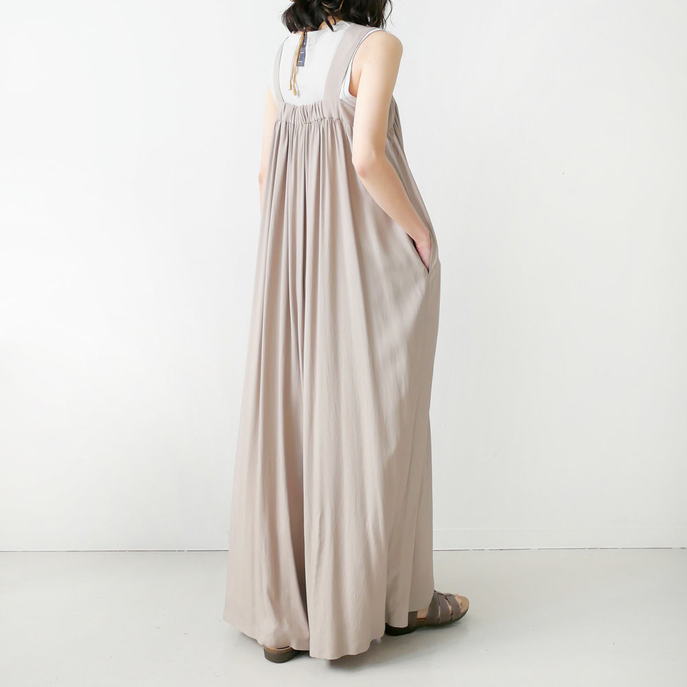 SACRA｜サクラ ｜レーヨンシルクオールインワン｜120213902｜ASH KHAKI