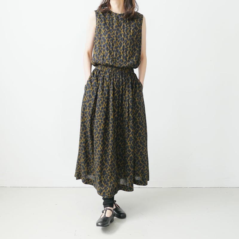 SACRA サクラ|LEOPARD|レオパードノースリーブ ワンピース SACRA サクラ|LEOPARD|レオパードノースリーブ ワンピース