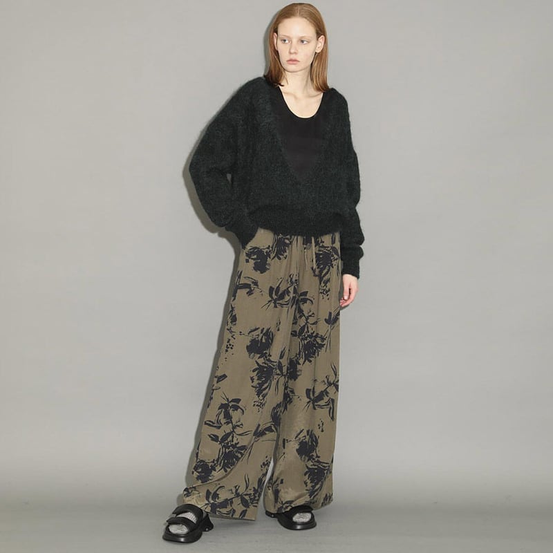 SACRA|サクラ |SHADE FLOWER PANTS|123514113 |KHAKI SACRA|サクラ |SHADE FLOWER PANTS|123514113 |KHAKI