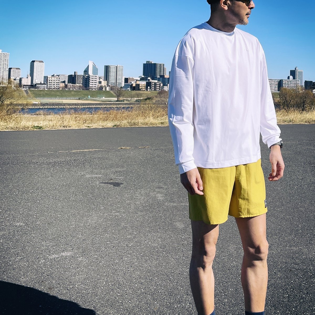 F&M TSUBAME BOX LONG Tee WH / BK / CG | FRANK...