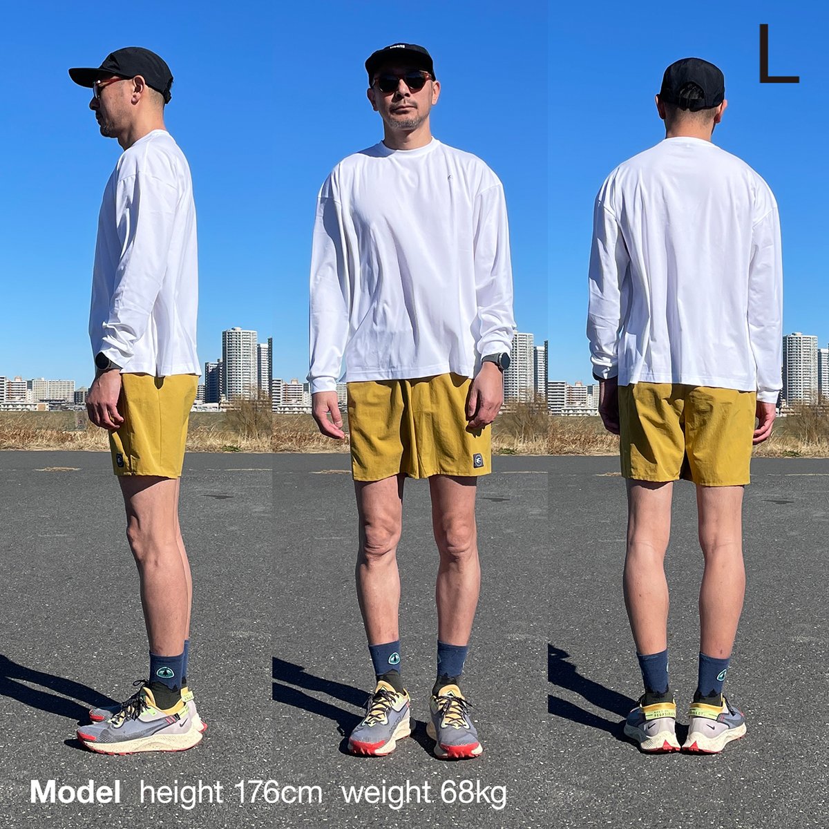 F&M TSUBAME BOX LONG Tee WH / BK / CG | FRANK...