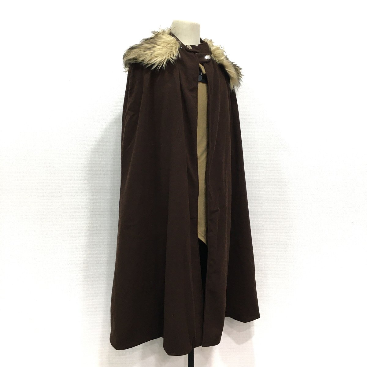 Brown フード付きフルサークルロングマント つぶやき Brown フード付きフルサークルロングマント つぶやき