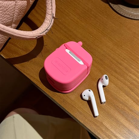 【Airpods4】携帯電話デザイン Airpods3/2ケース 鏡付 ピンク Airpod...
