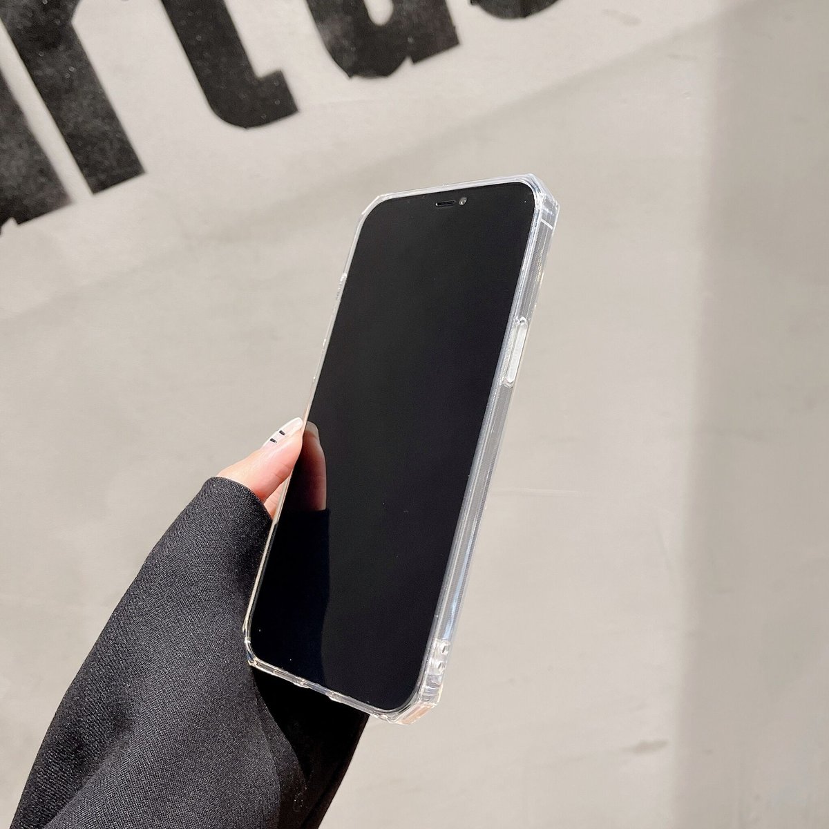 フェイスパック グリップ付 iphone13pro/12ケース 美容マスク クリア耐衝撃i...