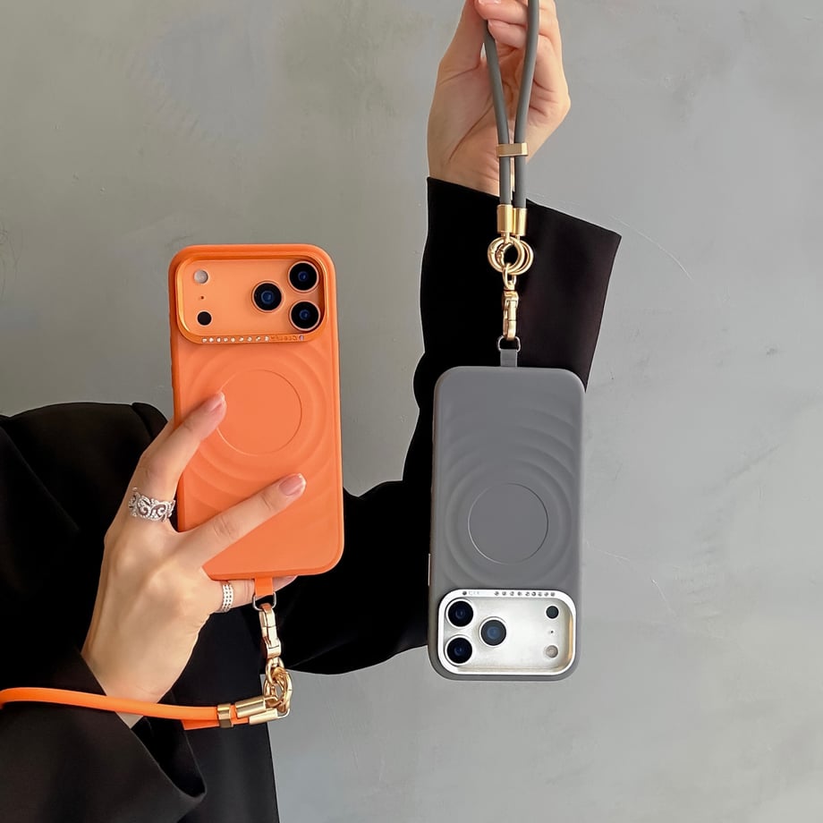 ストラップ付 iPhone17ProMax/17Proケース ジュエリーデコ iPhone17...