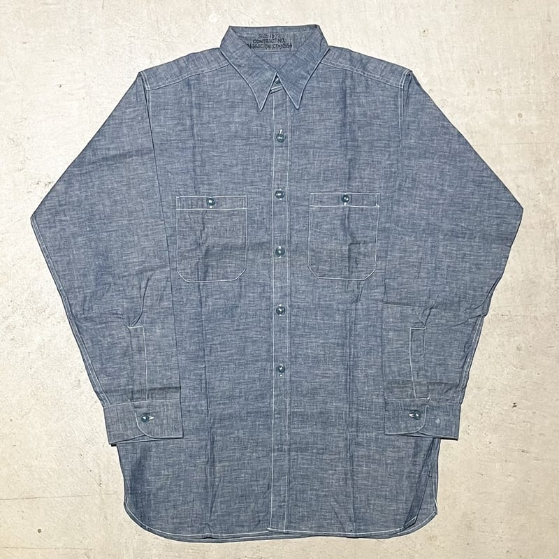1950〜60's US.NAVY Chambray L/S Shirt Deadstock 1950〜60's US.NAVY Chambray L/S Shirt Deadstock