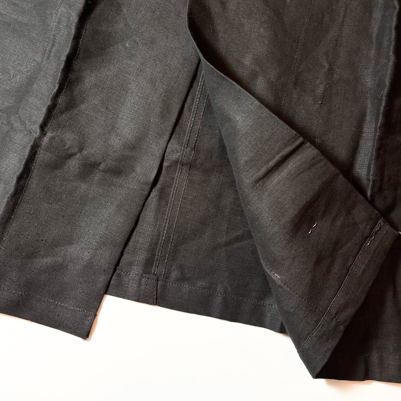 1950's AU MOLINEL Black Linen Coat Deadstock | 1950's AU MOLINEL Black Linen Coat Deadstock |