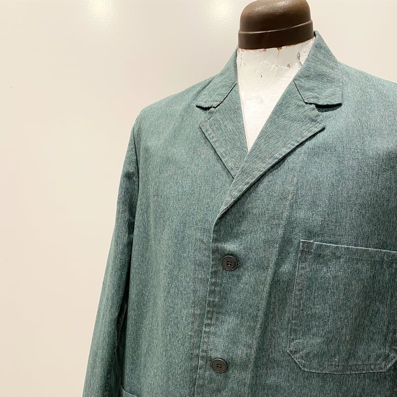 1950's NUNDA Green Chambray Work Jacket Deadsto 1950's NUNDA Green Chambray Work Jacket Deadsto