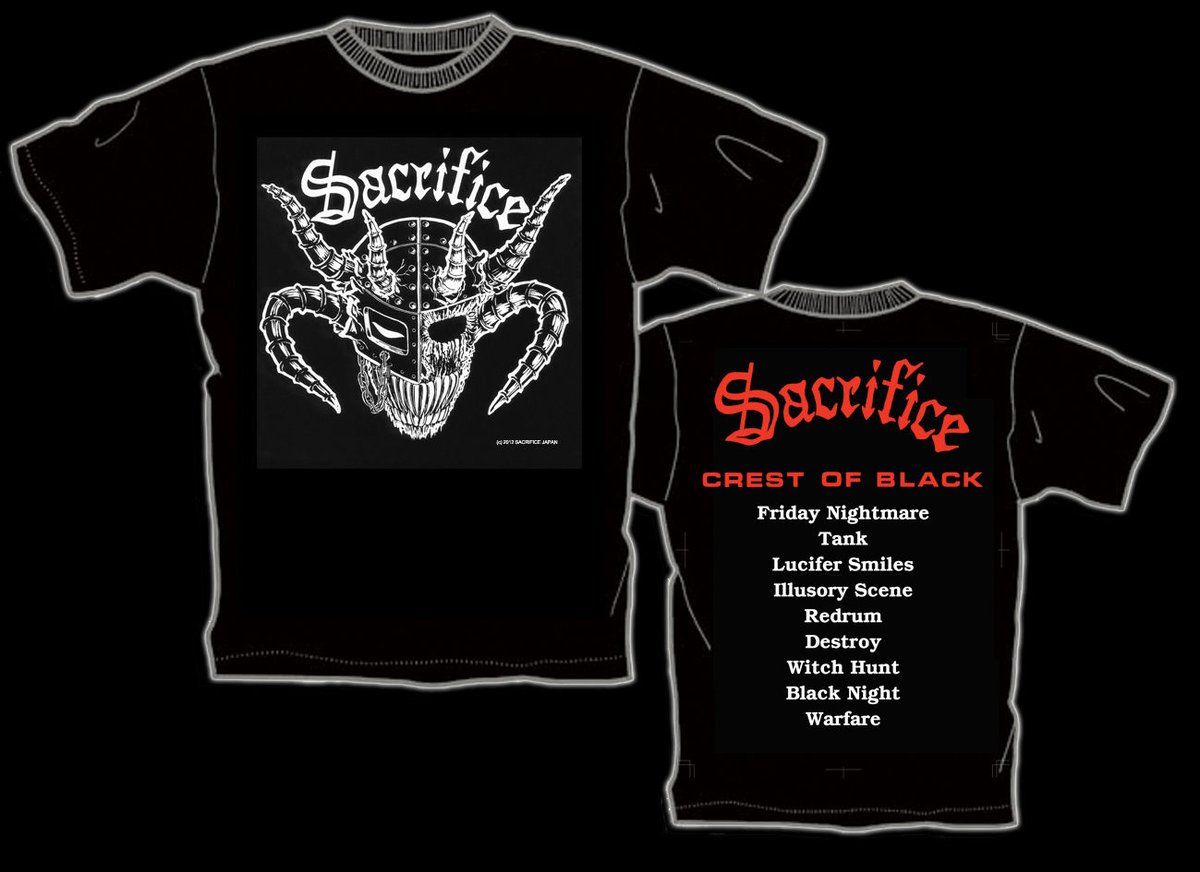 SACRIFICE "Crest Of Black" T-shirt (Red) | Spir...