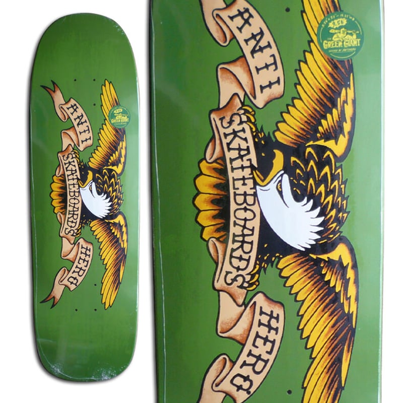 ANTI HERO SHAPED EAGLE GREEN GIANT DECK (9.56 x ANTI HERO SHAPED EAGLE GREEN GIANT DECK (9.56 x
